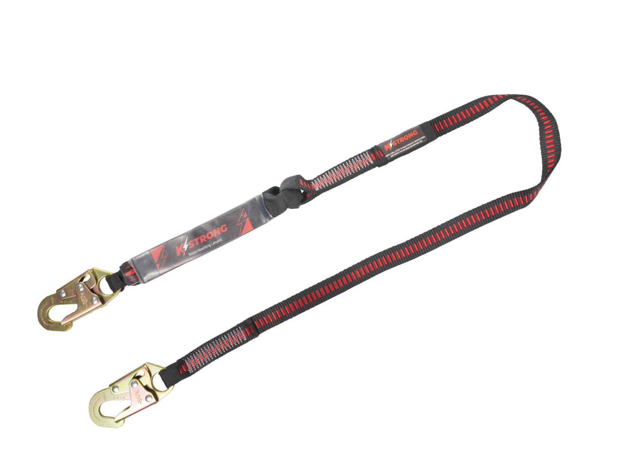 Fall Protection - 6 Foot Clear Pack Shock Absorbing Lanyard with 2 Snap ...
