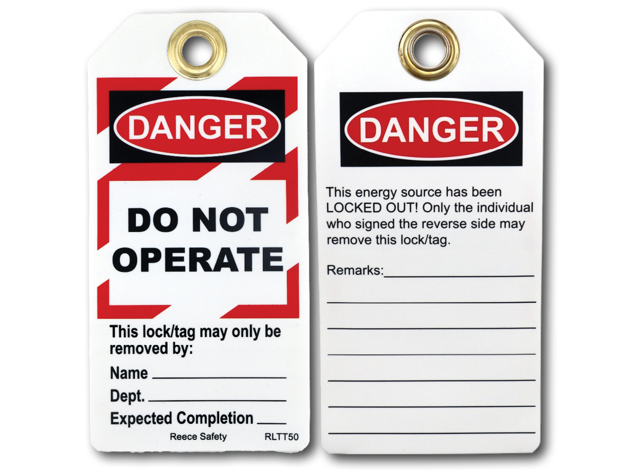 Lockout Tagout – Tags – RLTT50 (Package of 10) - Tiresocks